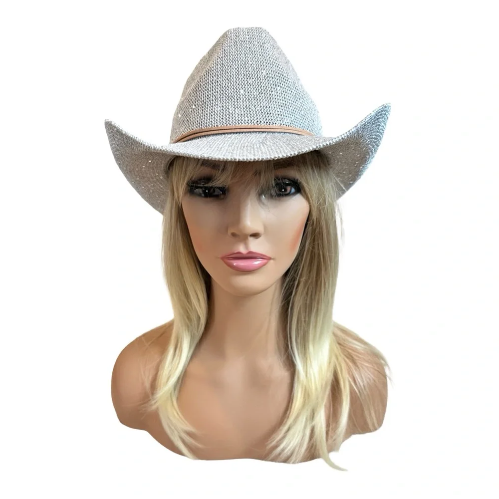 C.C | Accessories | Cc Silver Sequin Cowboy Hat | Poshmark